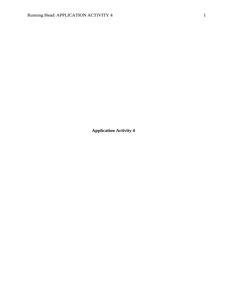 Application Activity 4 | PDF