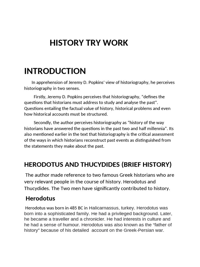 History Try Work-Maame | PDF