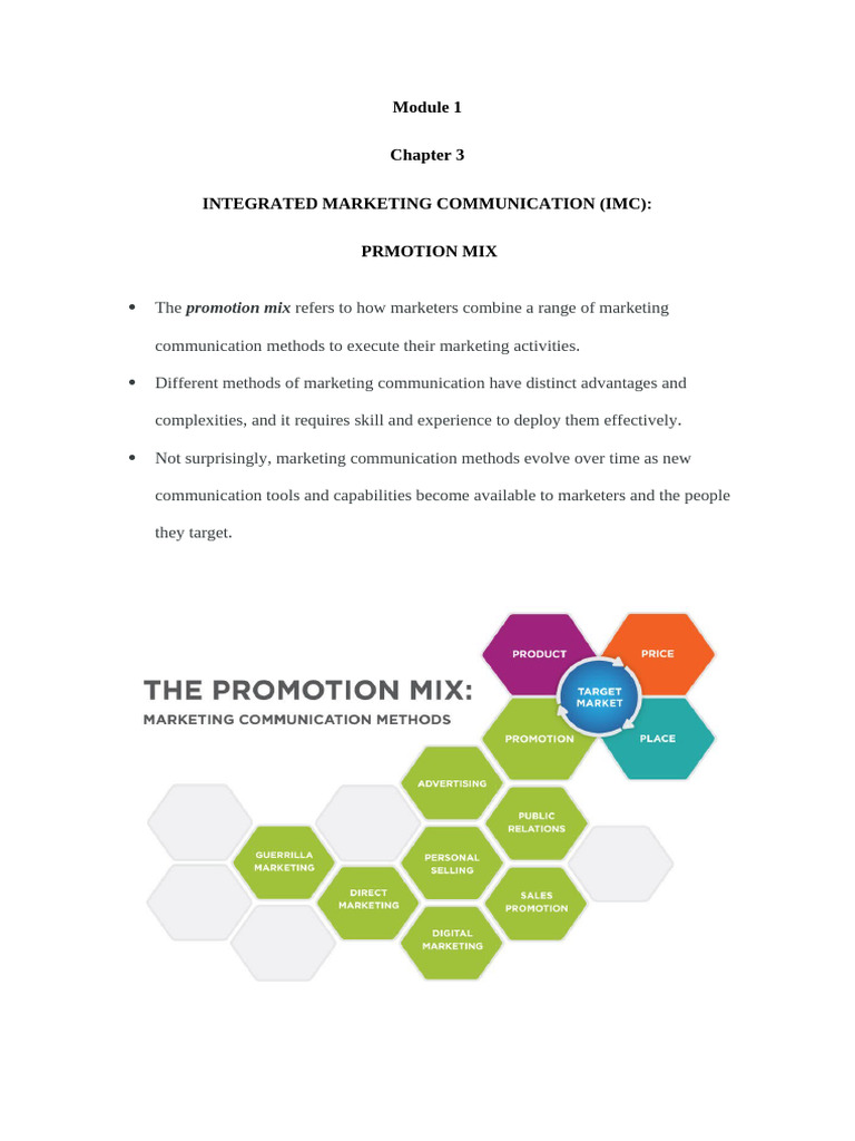 Chapter 3 - Imc Promtion Mix | PDF