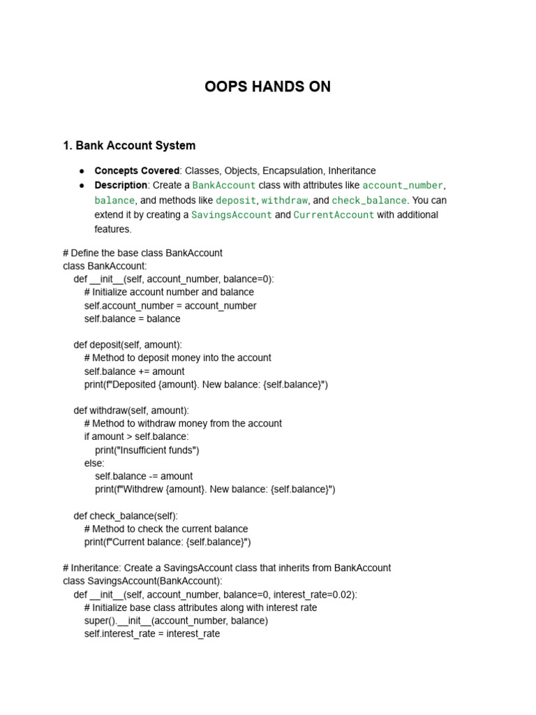 Oops Hands - On | PDF