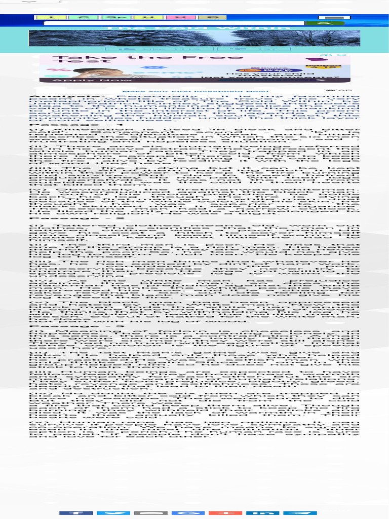 The Cold Within - Workbook Solution Treasure Trove ICSE Hub 3 | PDF