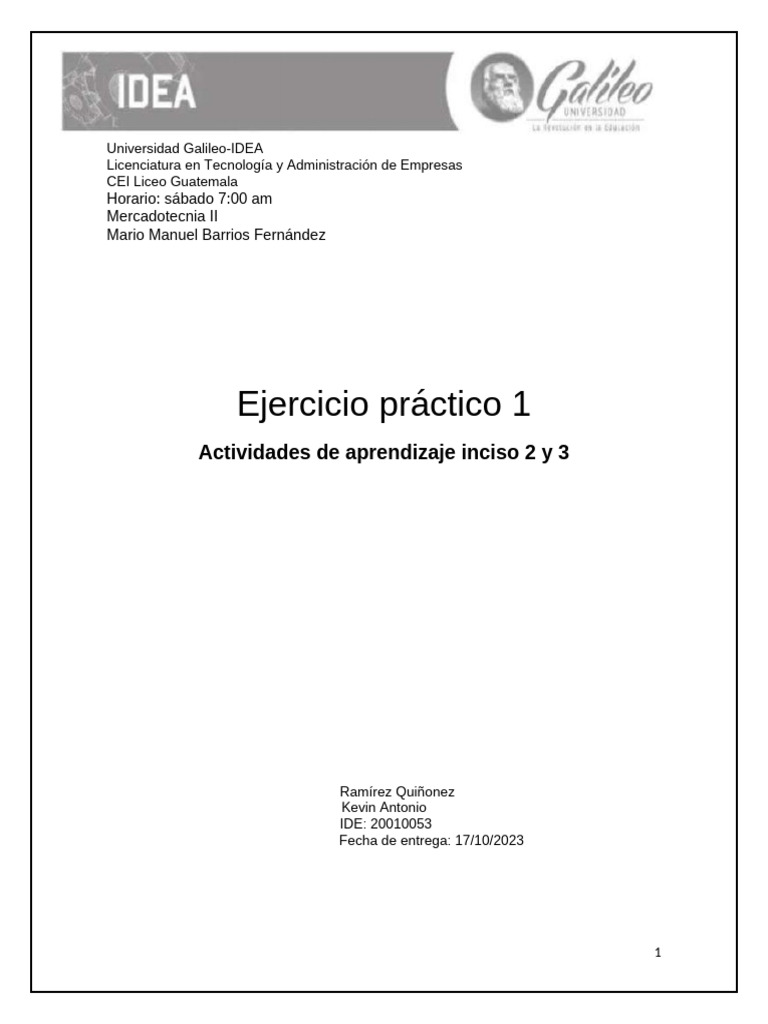 Ejercicio Practico Cap 1 | PDF