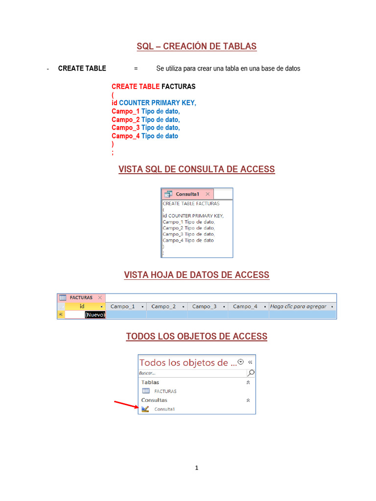 SQL - Tablas y Tipos de Datos | PDF | Informática
