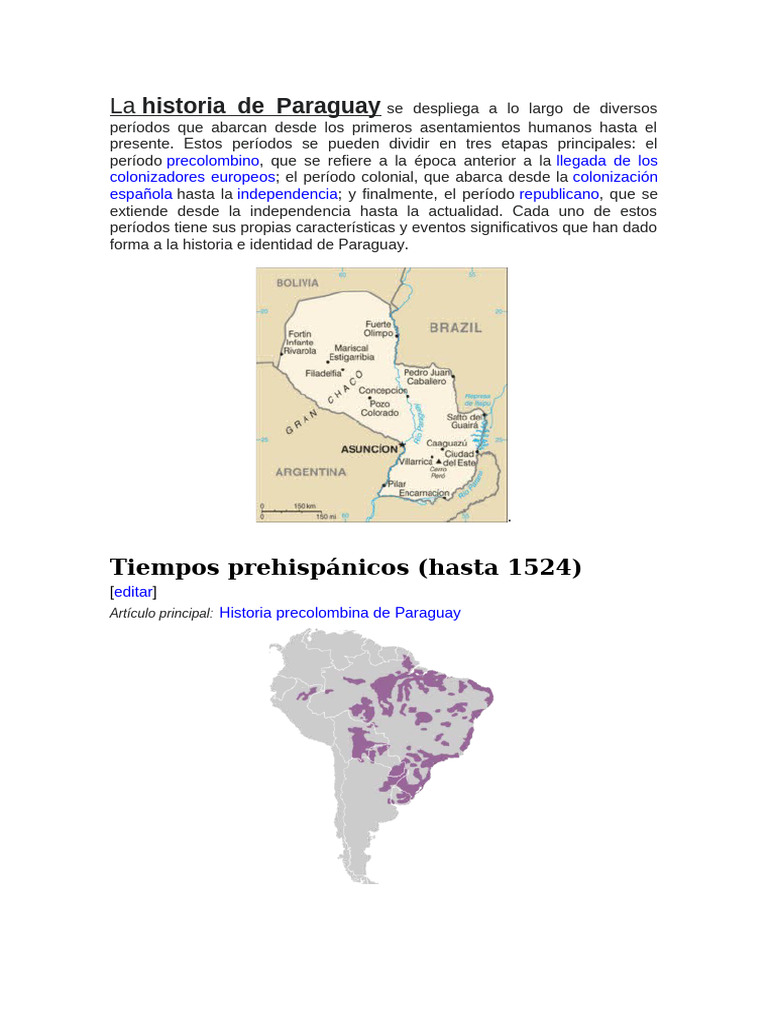 Historia de Paraguay: Resumen Esencial | PDF | Paraguay | Clásicos