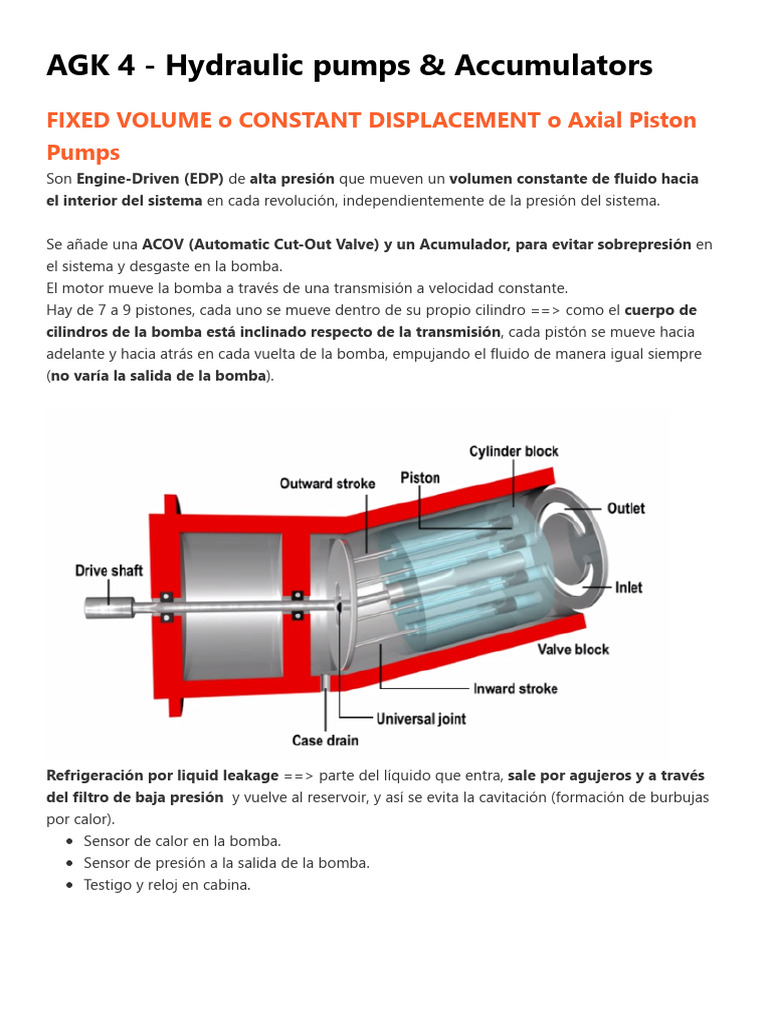 AGK 4 - Hydraulic Pumps & Accumulators | PDF