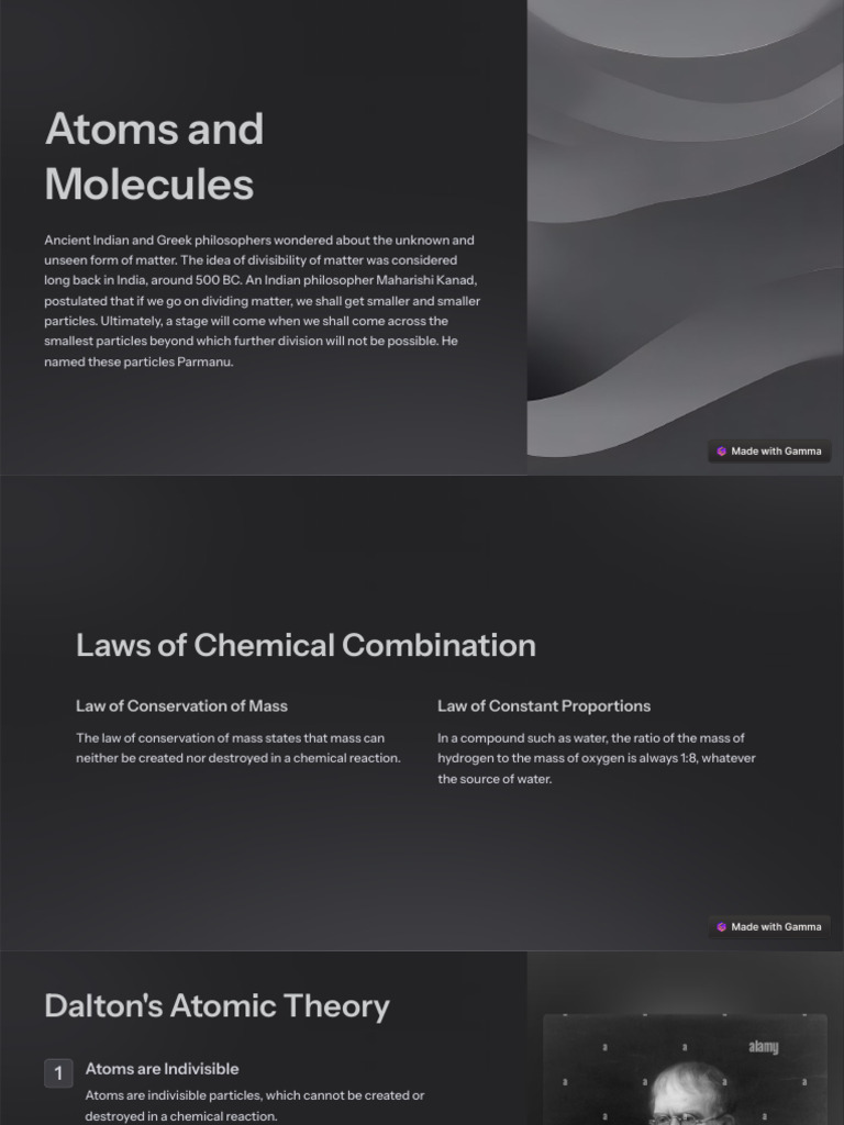 Atoms and Molecules | PDF