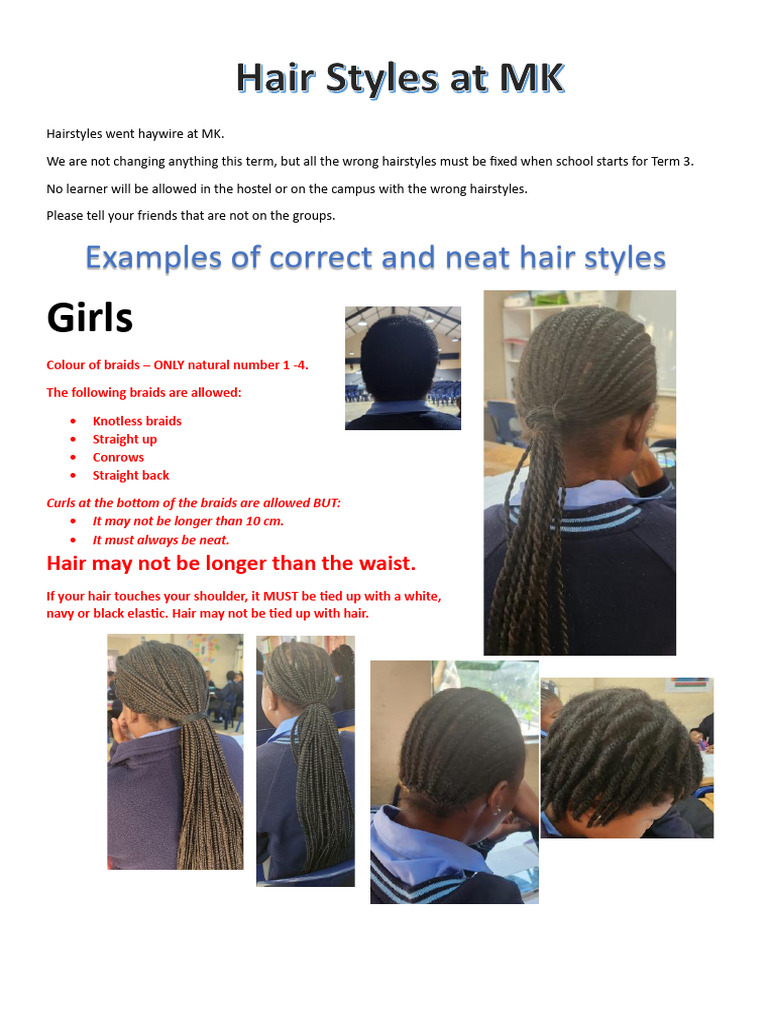 Hairstyles Term 3 | PDF