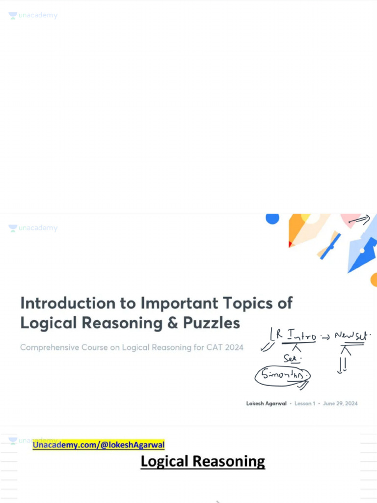 Introduction To Important Topics of Logical Reasoning Puzzles With Anno ...