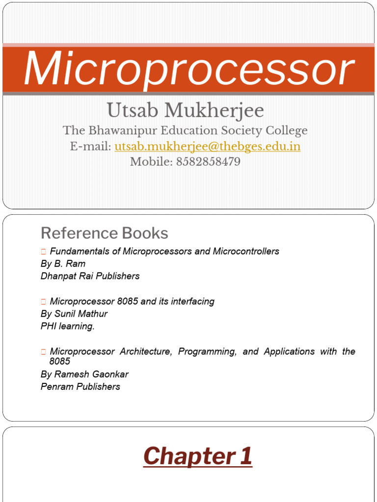 Microprocessor: Utsab Mukherjee | PDF