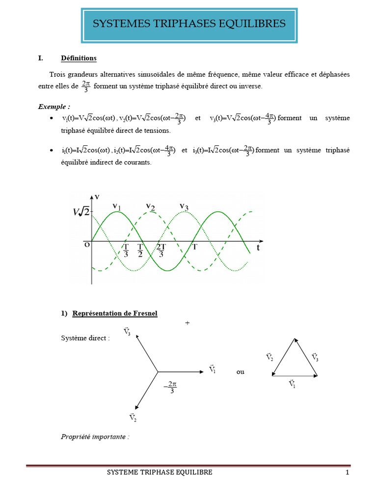 Ch1 Systeme Triphase | PDF