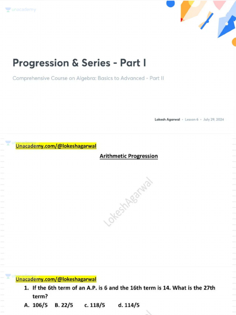 Progression Series Part I No Anno | PDF