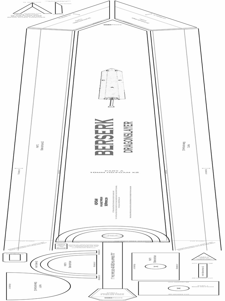 Berserk Dragonslayer Sword Template SKS Props | PDF