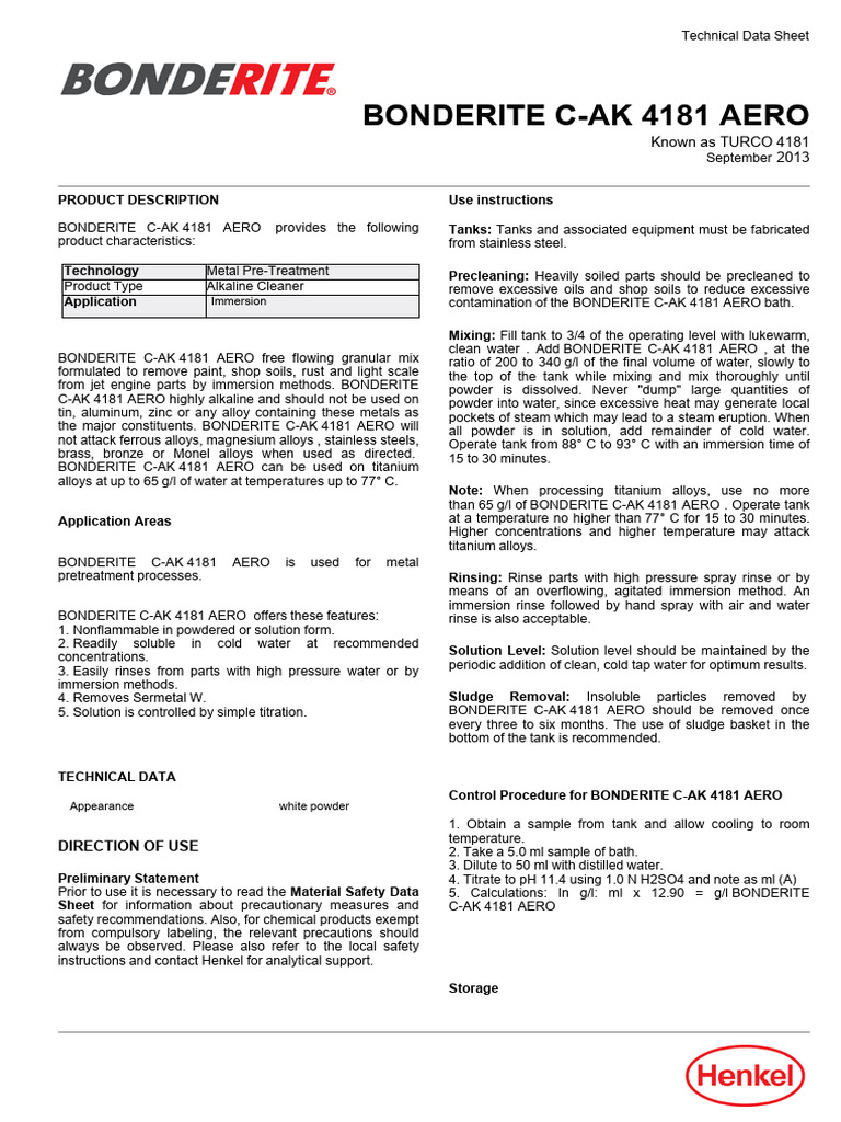 Alkaline Cleaner for Jet Engine Parts | PDF | Alloy | Legal Liability