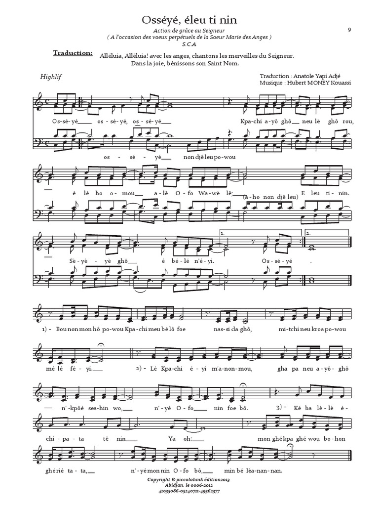 Osseyé Kpachi Ayô Ghô | PDF