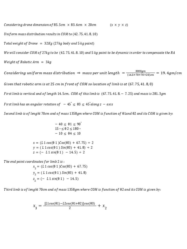 Centre of Mass Calculation | PDF