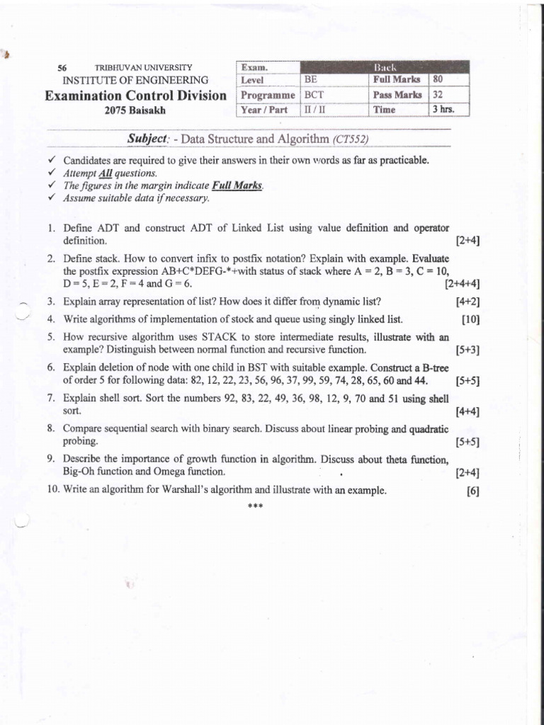 Past Questions | PDF