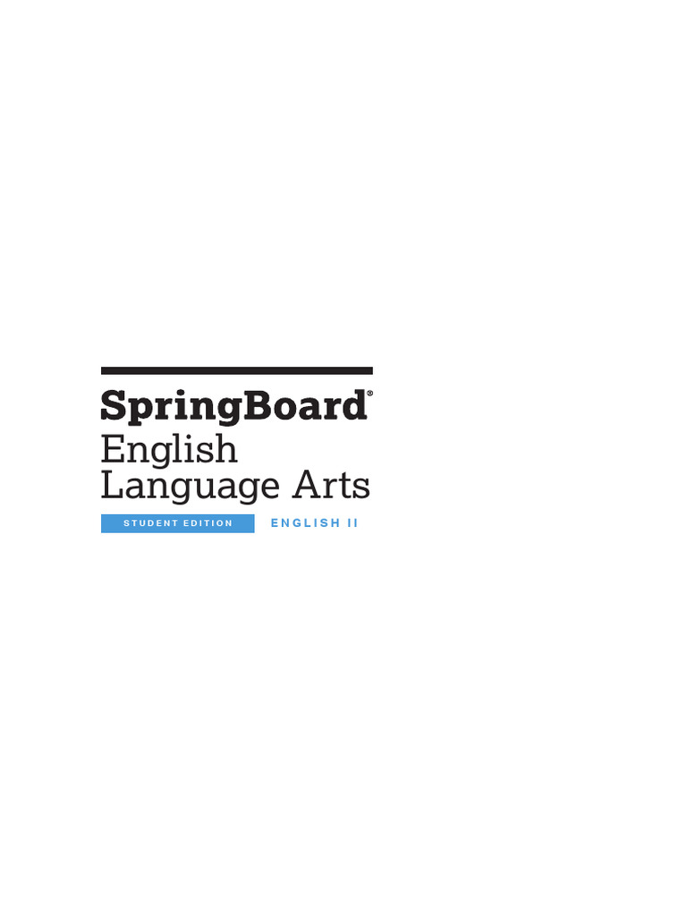 Springboard English 2 | PDF