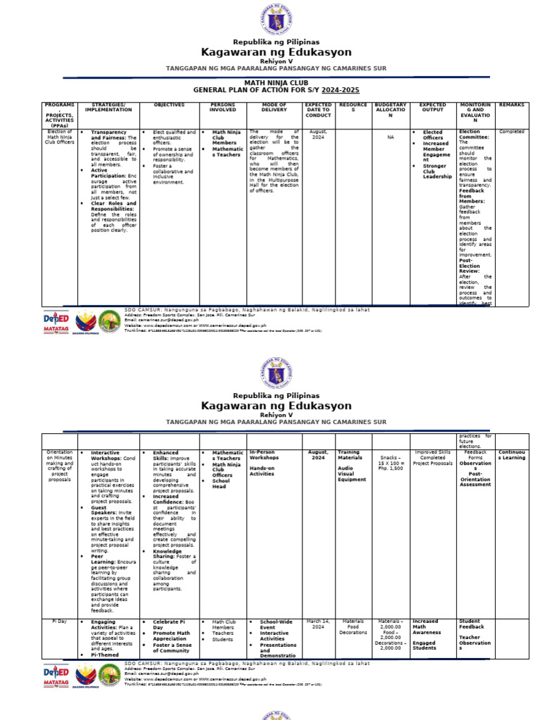 GPOA Math Club | PDF