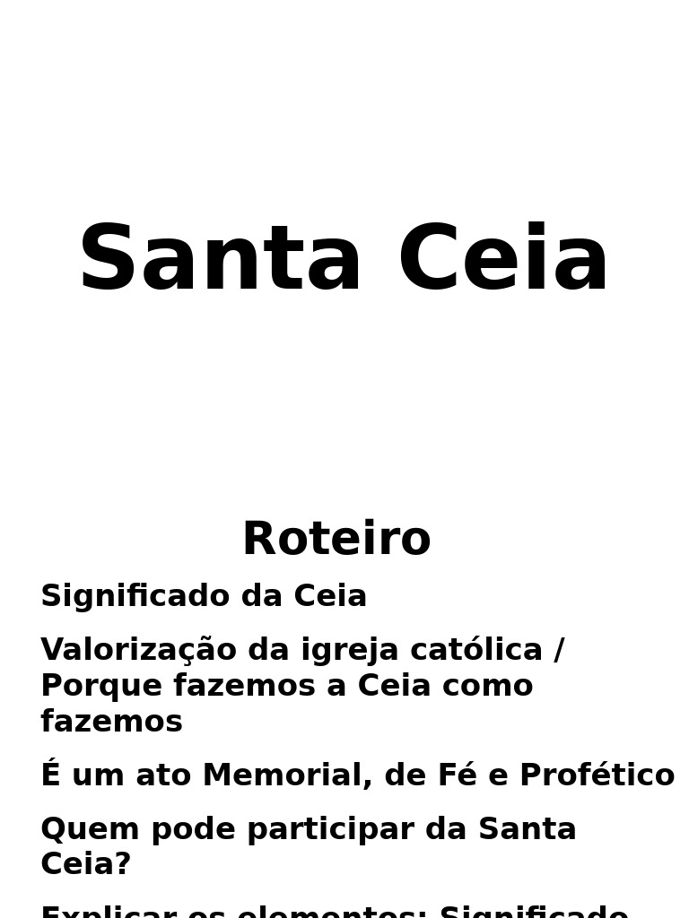 A Santa Ceia | PDF
