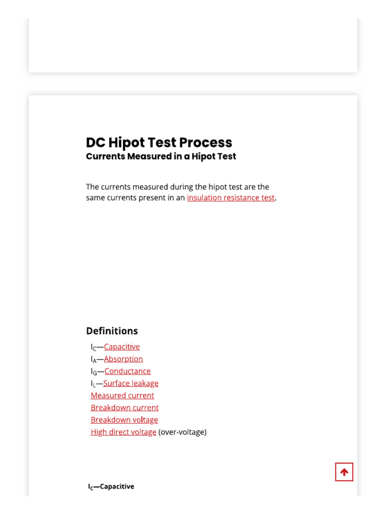 Hipot Step Voltage Test | PDF