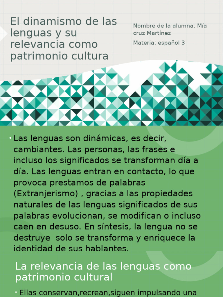 El Dinamismo de Las Lenguas y Su Relevancia | PDF