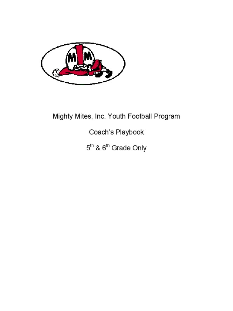 Mighty Mites Youth Football Coaches 5-6 Playbook | PDF | Quarterback ...