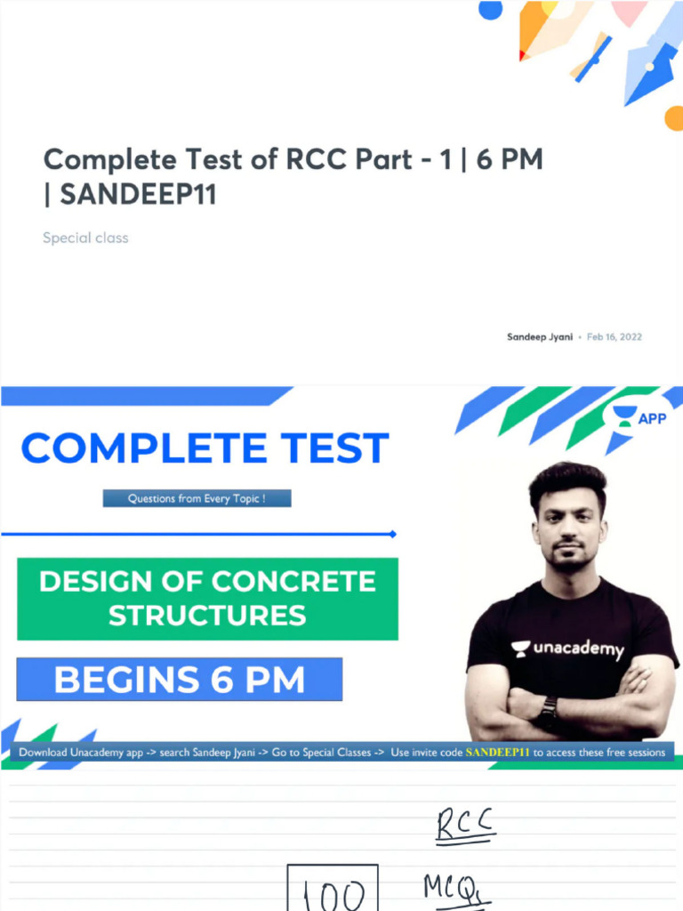 Complete Test of RCC Part - 1 6 With Anno 1692867796542 | PDF
