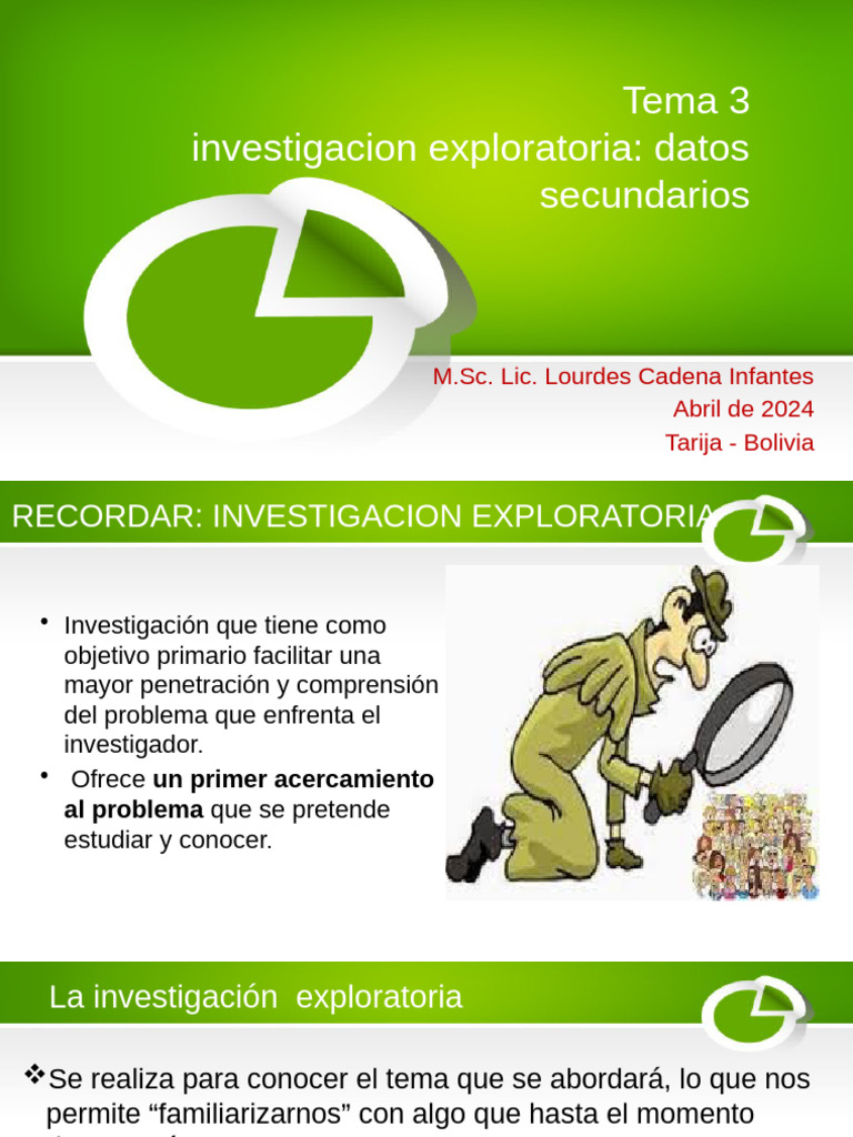 Tema 3 Inv. Expl.a Datos Secundarios 2024 | PDF