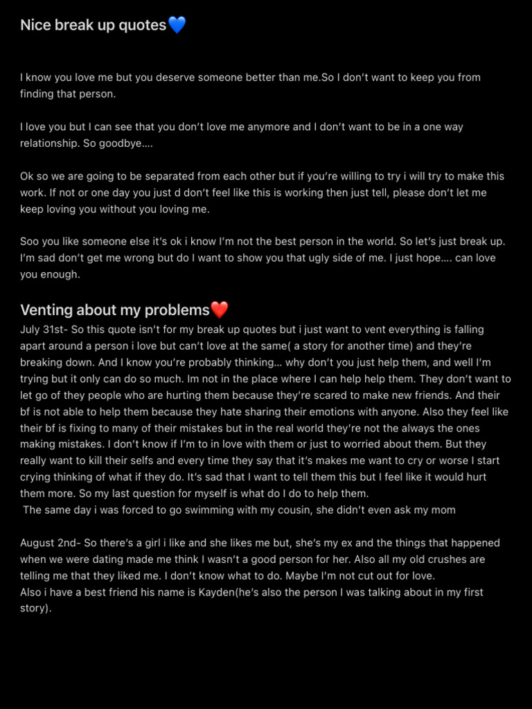 Nice Break Up Quotes? | PDF