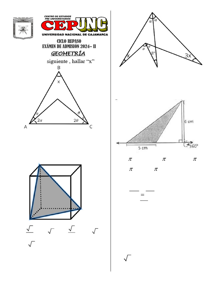 Repaso Geometría-Semana N°1 | PDF