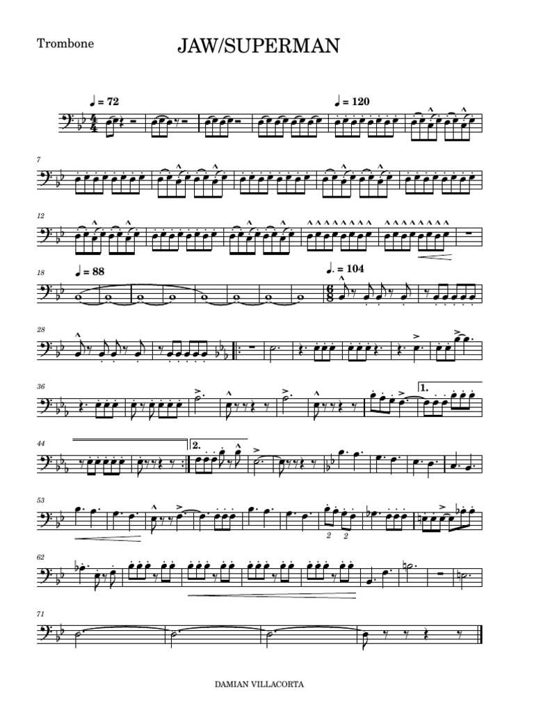 JAW SUPERMAN-Trombone | PDF