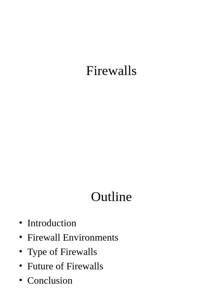 Firewalls | PDF