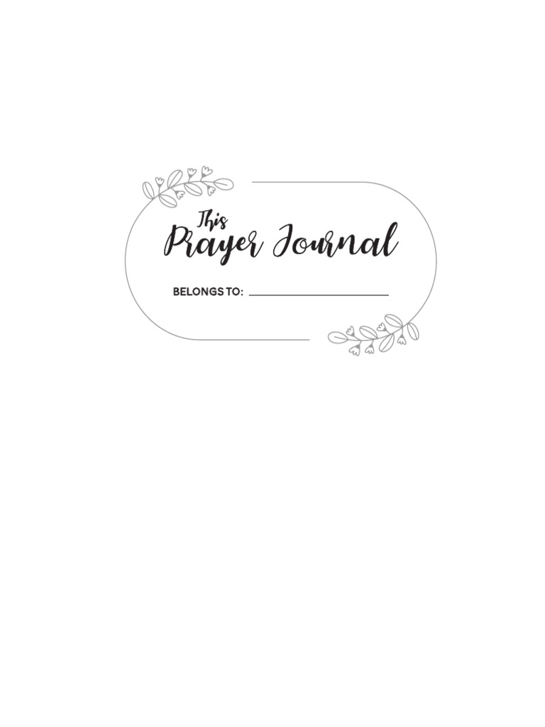 Prayer Journal | PDF