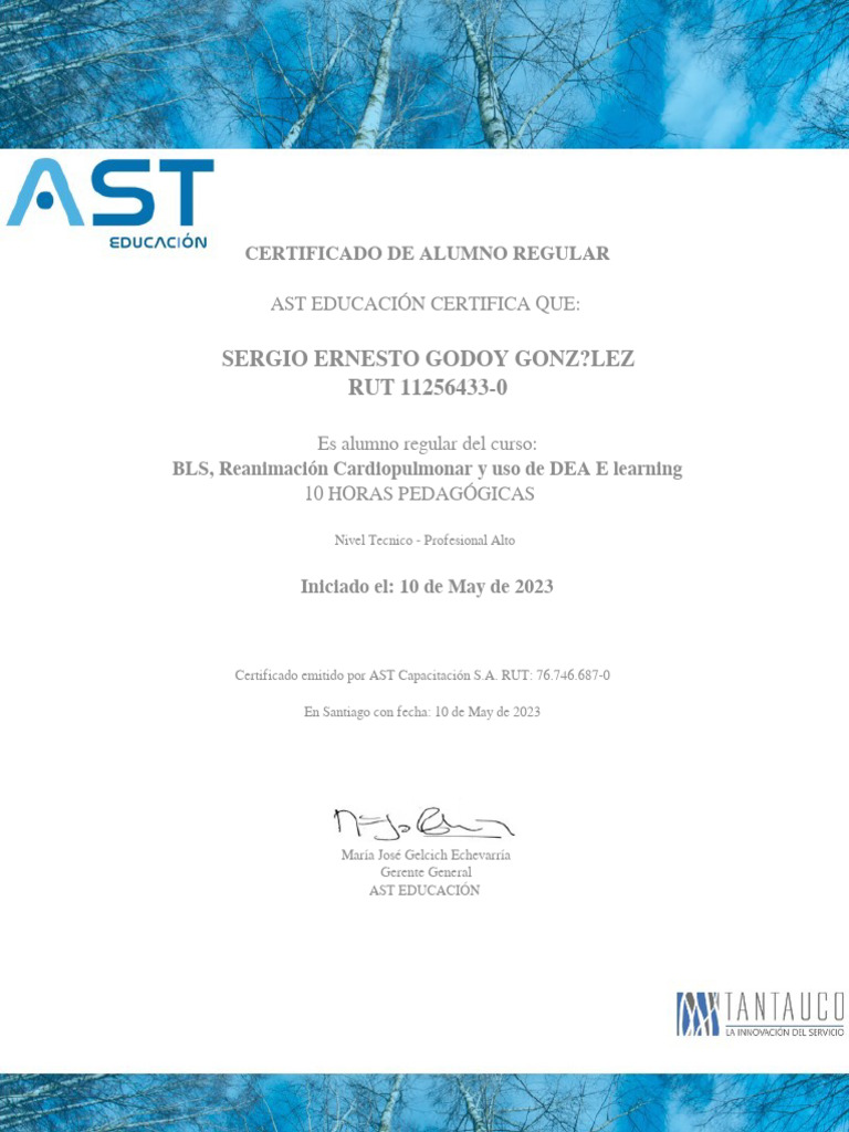 BLS, Reanimación Cardiopulmonar y Uso de DEA E Learning-Certificado ...