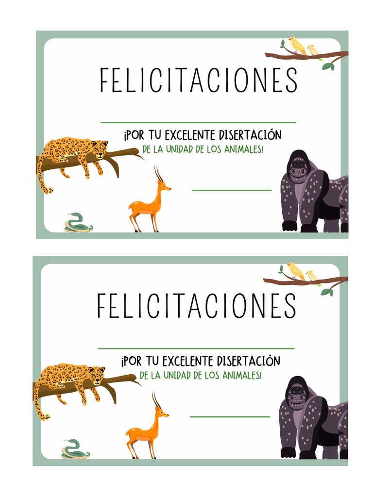 Diplomas Animales | PDF
