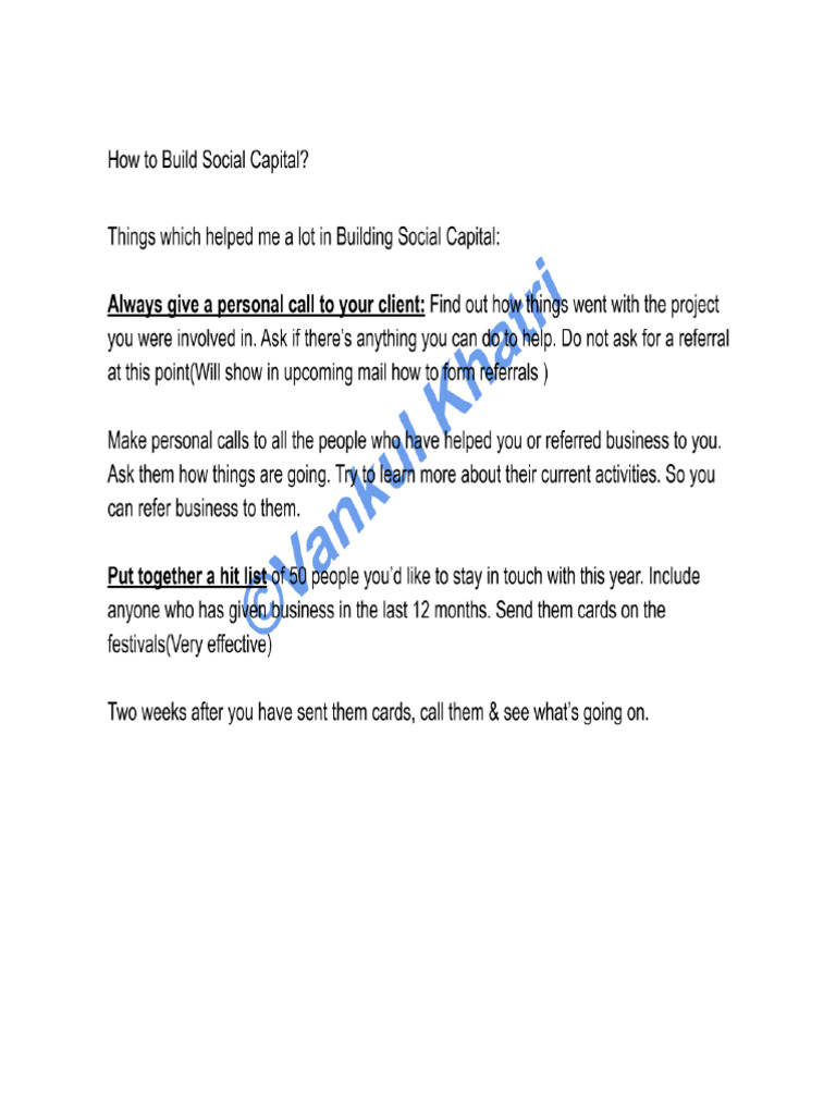 Social Capital | PDF