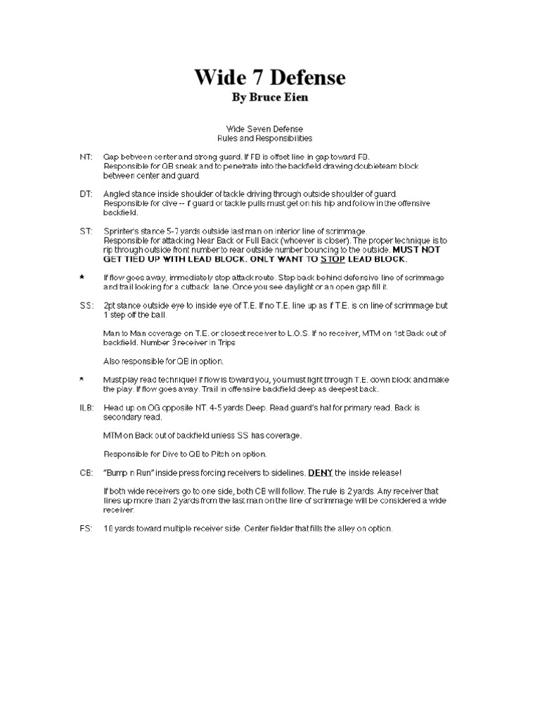 Wide 7 Defense | PDF