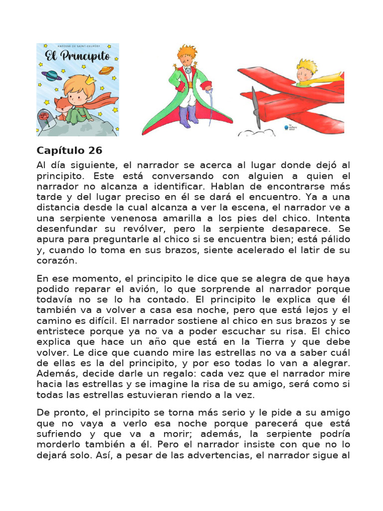 EL PRINCIPITO_Capitulo 26_27 | PDF
