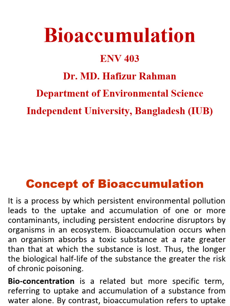 Bioaccumulation 2023 | PDF