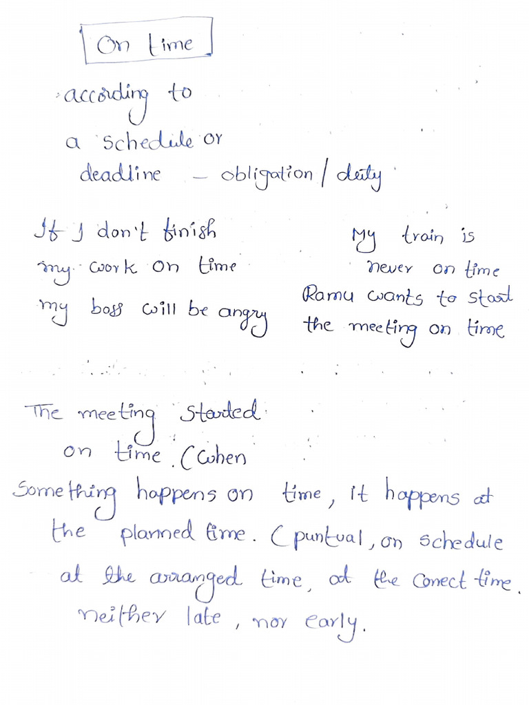 On Time Vs in Time | PDF