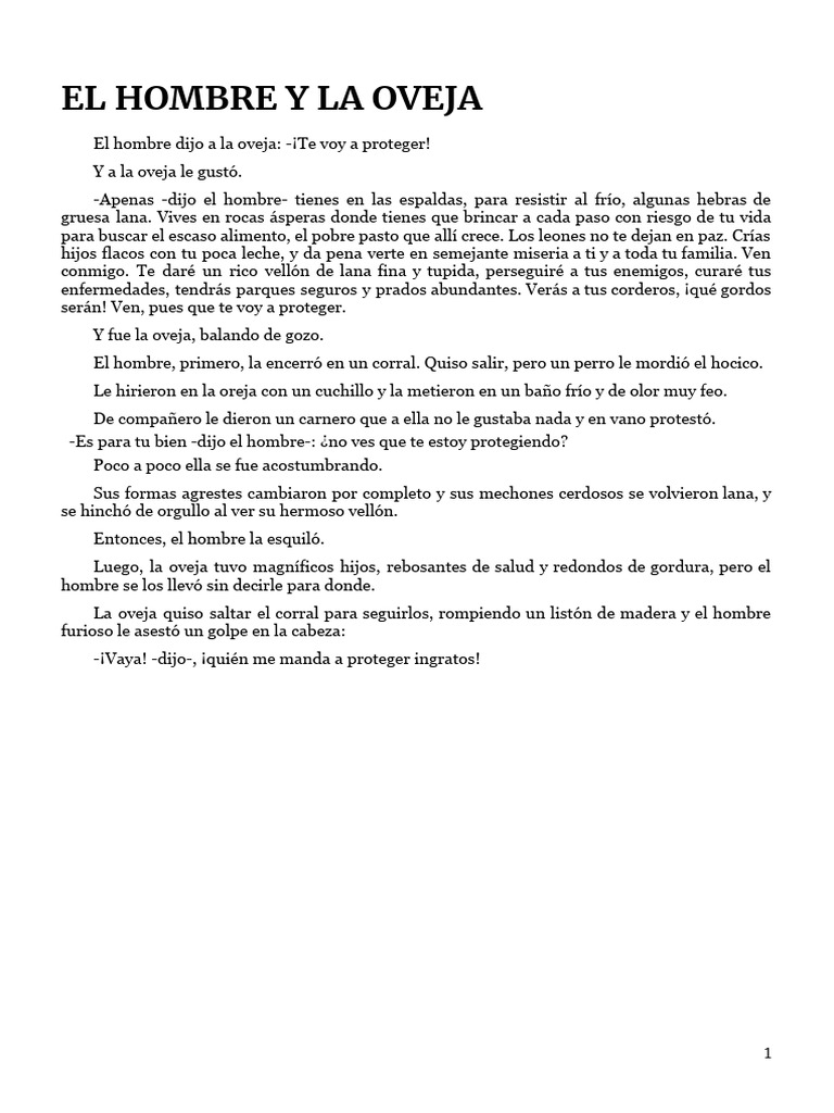 El hombre y la oveja | PDF