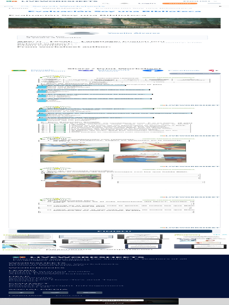 Evaluación Soy Una Biblioteca Online Exercise For Live Worksheets 2 | PDF