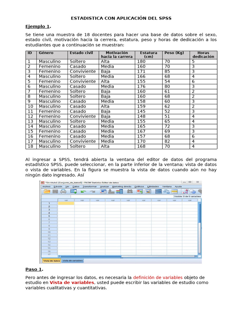 Guía Aplicación del SPSS | PDF