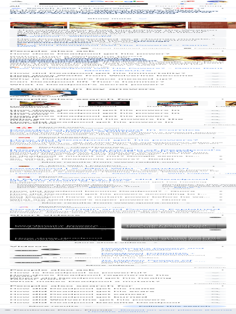 How Does Deadpool Get His Powers - Google Search | PDF