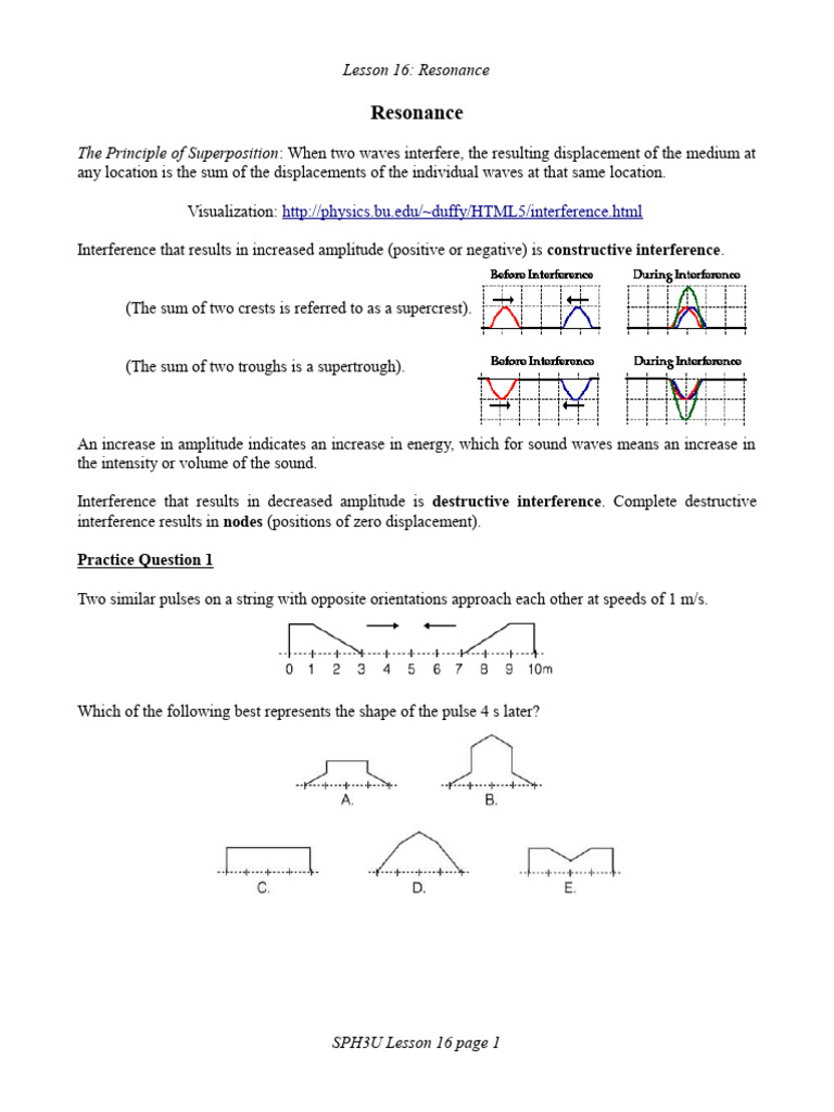 Lesson 16 Resonance | PDF