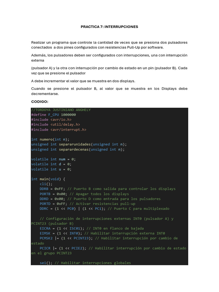 P7micros1 INTERRUPCIONES | PDF