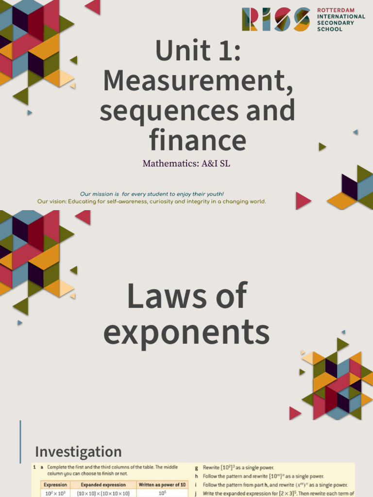 Unit 1 - Measurement, Sequences and Finance 2023 - 2024 | PDF