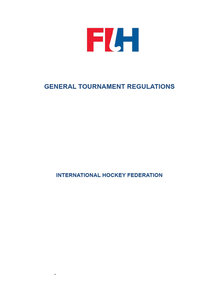 Fih General Tournament Regulations 1st April 2024 | PDF
