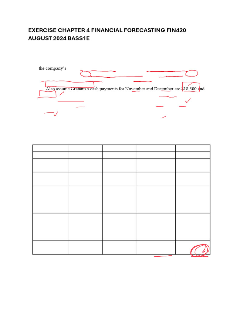 Fin420 Bassie Exercise Chapter 4 Financial Forecasting | PDF