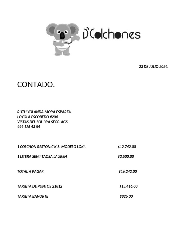 Carta Contado Apdo. | PDF